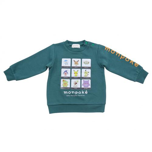 monpoke モンポケ トレーナー グリーン 80cm | Babies"R"Us Japan Official Website